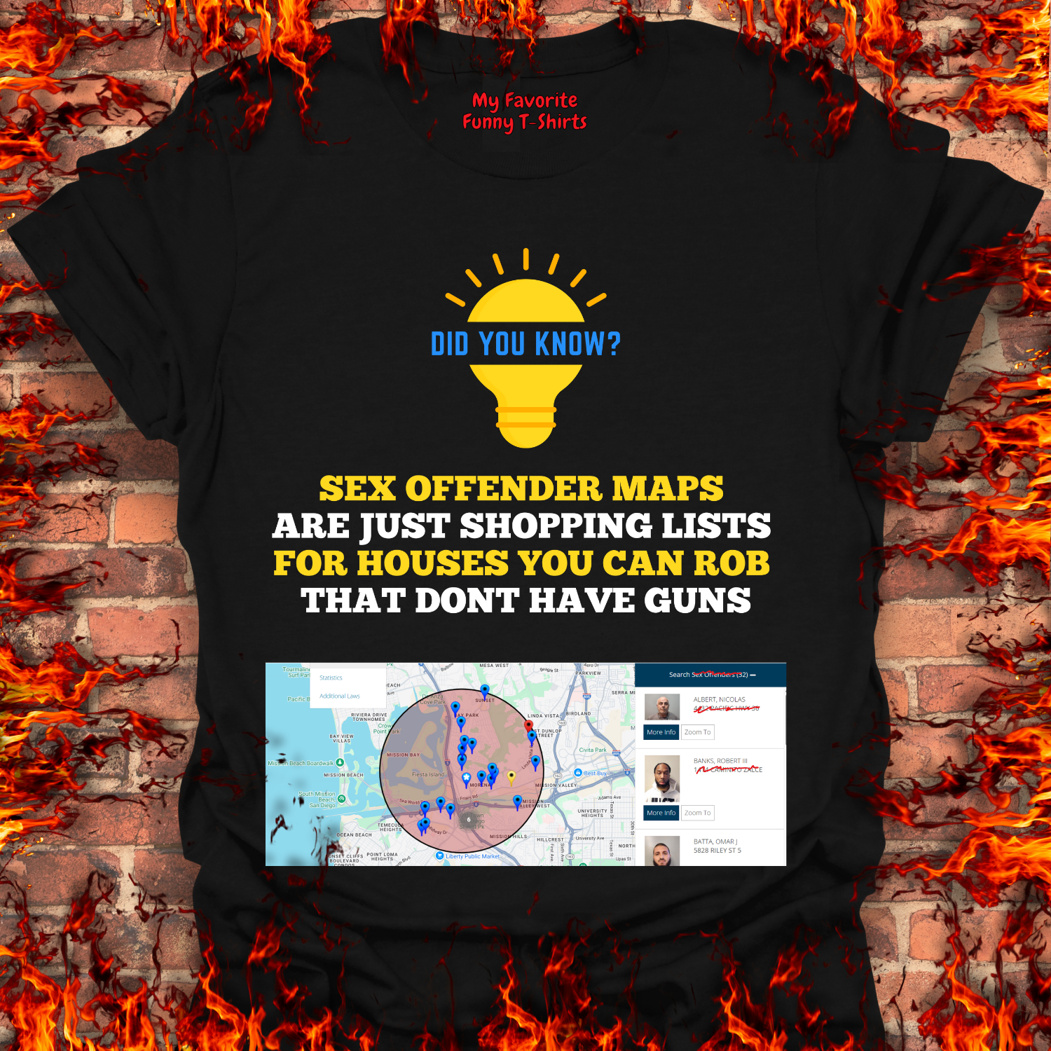 Sex Offender Maps – My Favorite Funny T-Shirts